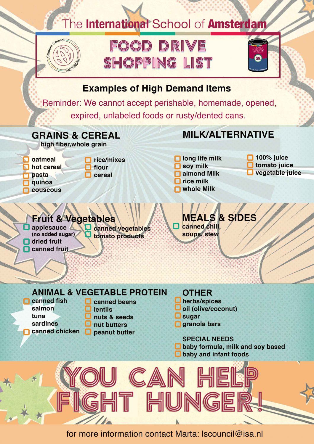 A Successful ISA Food Drive - International School of Amsterdam